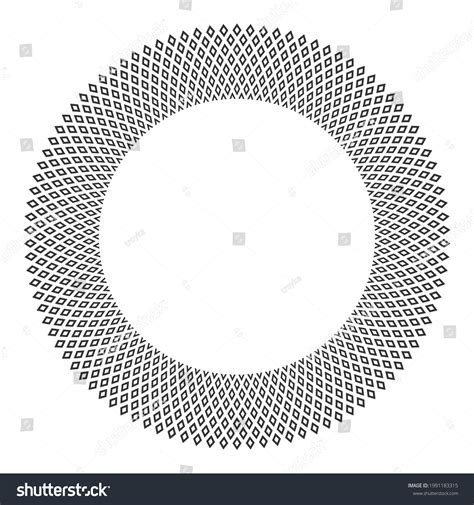 Abstract Geometric Circle Pattern Round Frame Stock Vector Royalty