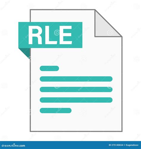 Modern Flat Design Of Rle File Icon For Web Stock Vector Illustration