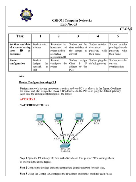 Manual Configuration Of Switch And Routers Through Cli Remote Login Pdf Router Computing