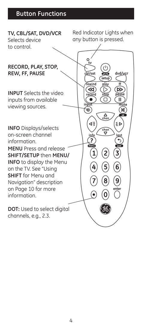 Manual Ge Universal Remote Codes