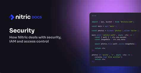 Infrastructure Security Nitric Documentation