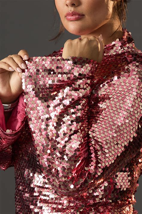 Maeve 긴팔 모크넥 스팽글 미니 드레스 앤트로폴로지 한국 공식 스토어 유니크한 여성 패션 및 라이프스타일 편집샵 200개이상의 프리미엄 브랜드 여성 의류