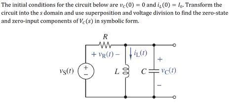 Solved The Initial Conditions For The Circuit Below Are Chegg