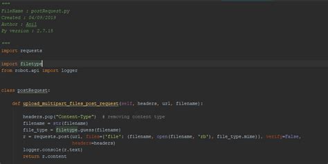 Robotframework Robot Framework Multipartform Data” Rest Request