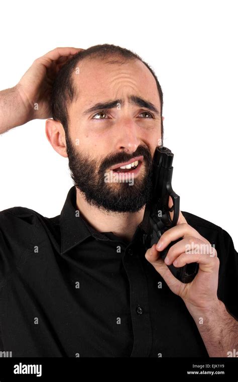 Man With Gun Stock Photo Alamy