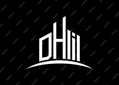 Premium Vector Letter Dhi Building Vector Monogram Logo Design Template Building Shape Dhi Logo