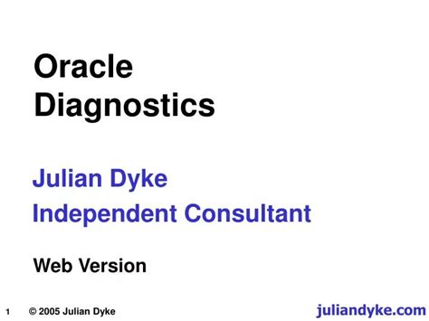 Ppt Oracle Diagnostics Powerpoint Presentation Free Download Id643226