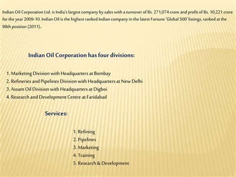 Keshav Iocl Project Pptx Commodities Economy