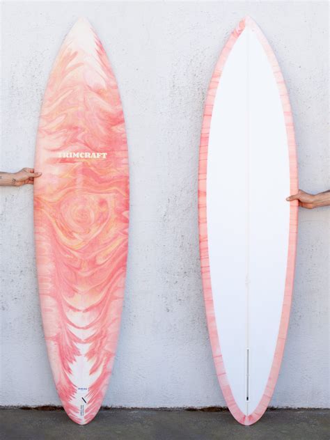 610 Trimcraft Lopez Single Pink And Gold Surfboard Design Surfboard