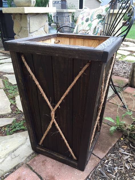 Tall Wood Planter Entryway Planter Wedding Planter Wood Planter Box