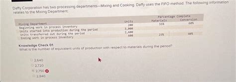 Solved What Is The Number Of Equivalent Units Of Production
