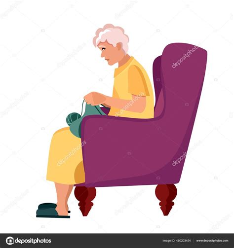 Бабушка сидит в кресле 97 фото