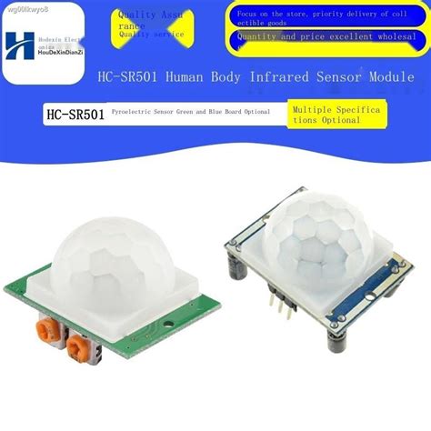 Human Infrared Sensor Module Hc Sr501 Pyroelectric Sensor Imported Probe Green And Blue Board