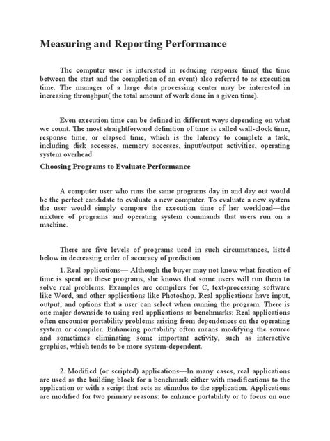 Measuring And Reporting Performance Pdf Application Software Programming