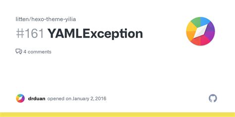 YAMLException Issue Litten Hexo Theme Yilia GitHub