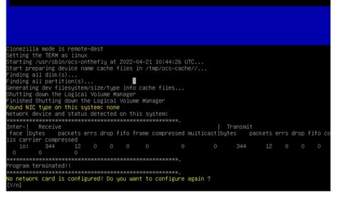 Clonezilla Not Recognising Network Adaptor Xcp Ng And Xo Forum