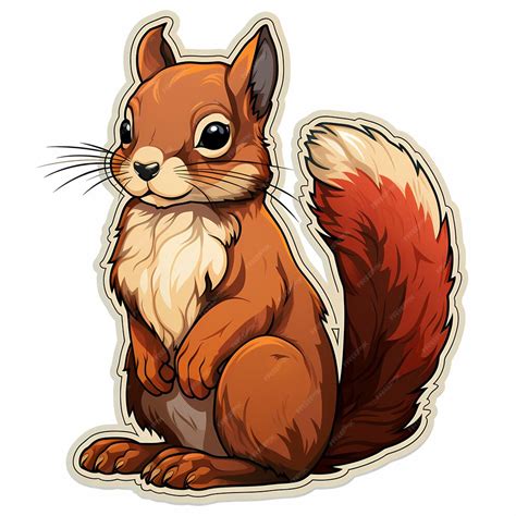 Premium Ai Image A Cartoon Of A Squirrel With A Squirrel On The Front