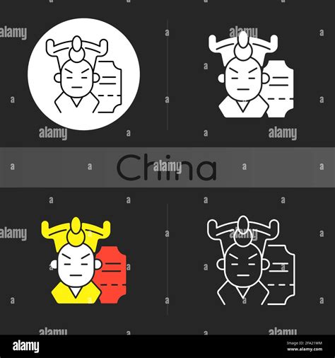 Chinese Opera Dark Theme Icon Stock Vector Image And Art Alamy