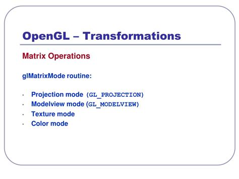 Ppt Opengl Powerpoint Presentation Free Download Id5181353