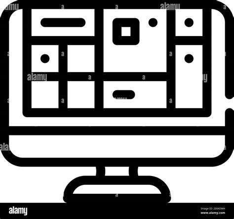 Table Of Operating System Line Icon Vector Illustration Stock Vector Image And Art Alamy
