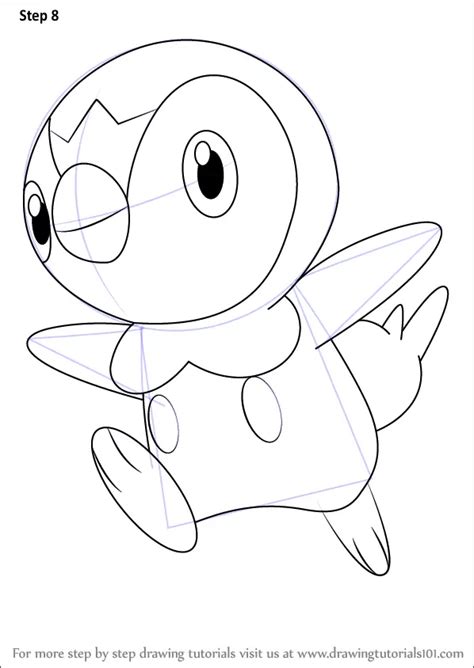 Learn How To Draw Piplup From Pokemon Pokemon Step By Step Drawing