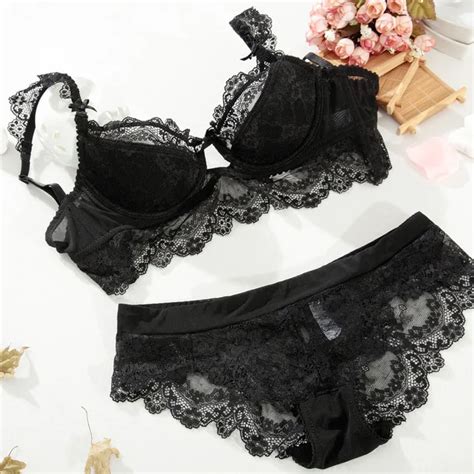 Mujeres Sexy Encaje Sujetador Bragas Conjunto Ropa Interior A B C D