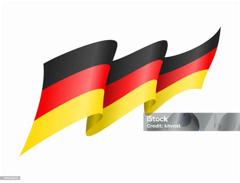 독일어 국기 물결 모양의 추상적 인 배경 벡터 그림입니다 0명에 대한 스톡 벡터 아트 및 기타 이미지 0명 개념 곡선 Istock