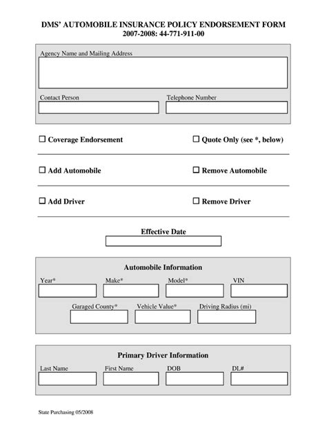Car Insurance Forms