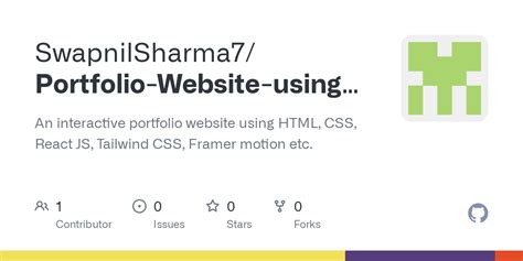 GitHub SwapnilSharma Portfolio Website Using React JS An Interactive Portfolio Website Using