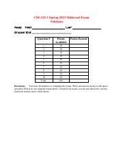 CSE 214 3 Spring 2023 Midterm2 Exam Solutions Course Hero