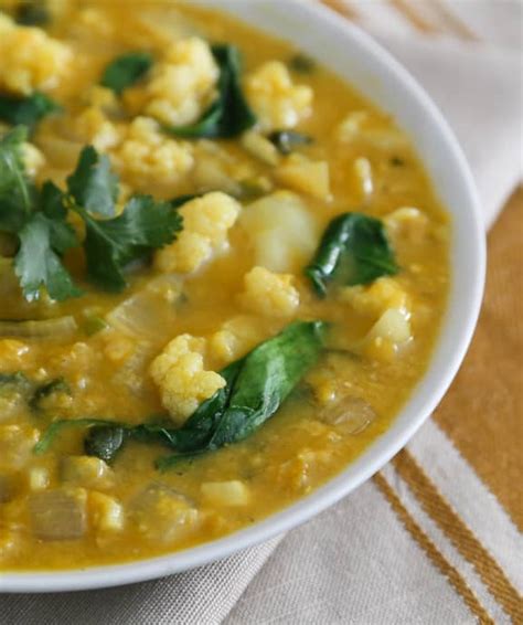 Curried Red Lentil Pumpkin And Cauliflower Soup