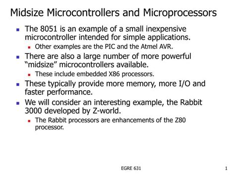 Ppt Midsize Microcontrollers And Microprocessors Powerpoint