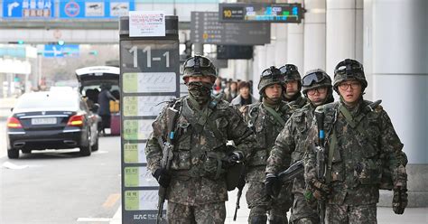 공항 폭발물 설치 협박전화 軍 수색대 투입