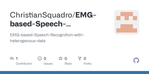 github christiansquadro emg based speech recognition with