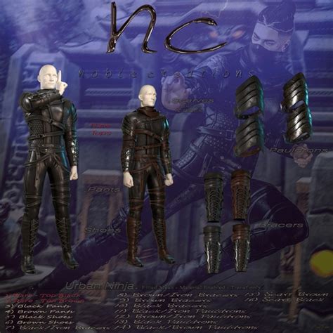 Second Life Marketplace Nc Urban Ninja Browniron Bracers Sign Gianni