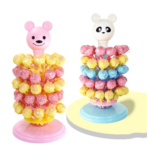1 Set 2pcs Circular Porous Lollipop Display Brackets Lollipop Storage