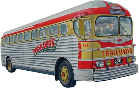 Roden 135 America Pd3701 Silverside Long Distance Bus Trailway Company