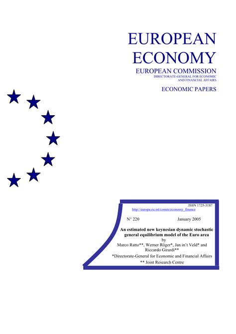 Pdf An Estimated New Keynesian Dynamic Stochastic General Equilibrium Model Of The Euro Area