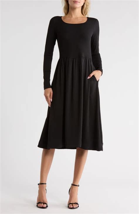 Womens Fit And Flare Black Dresses Nordstrom Rack
