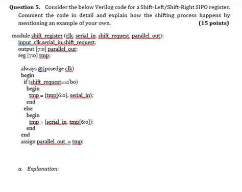 Solved Question 5 Consider The Below Verilog Code For A