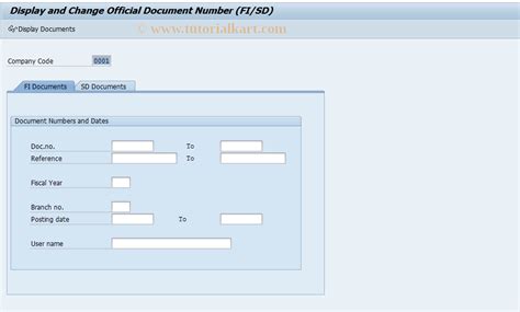 J A SAP Tcode Modify Official Document Number