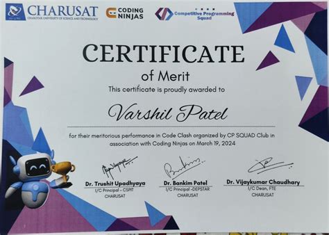varshil patel on linkedin codingninjas charusat