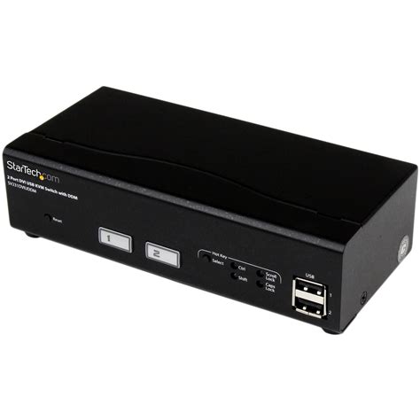 Startech Com 2 Port Usb Dvi Kvm Switch With Ddm Fast Switching