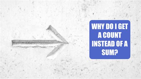 Why Do I Get A Count Instead Of A Sum Excel Tips Mrexcel Publishing