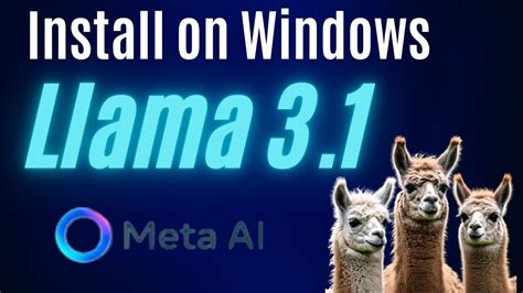 Install Llama31 On Windows Locally Step By Step Tutorial Youtube