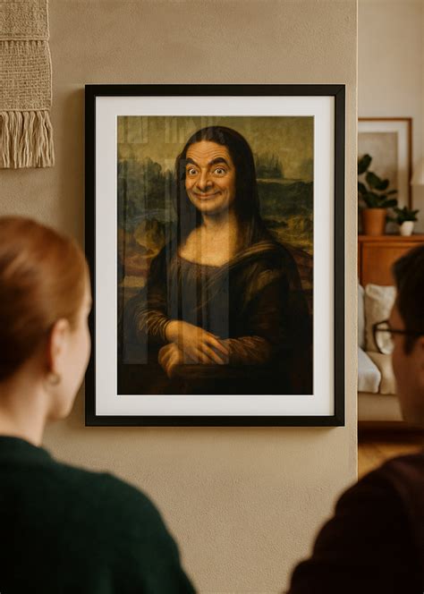 Mr Bean As Mona Lisa Art Posters And Prints By Lootprint Printler