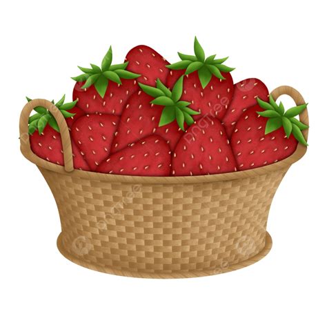 바구니에 담긴 딸기 딸기 바구니 딸기 빨간 딸기 Png 일러스트 및 Psd 이미지 무료 다운로드 Pngtree