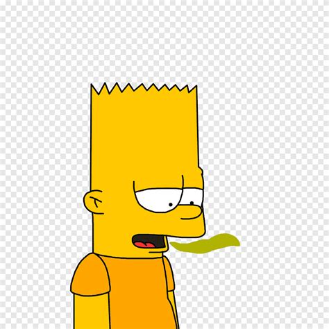 Bart Simpson Caricatura Mal Aliento Respirando Aliento Bebé