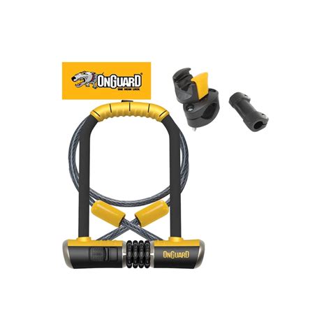 On Guard U Lock Dt Bulldog Combo 115cm X 23cm With Cable 120cm X 10mm