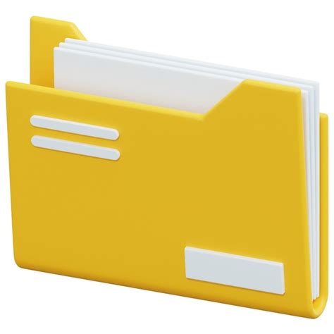 Premium Photo Folder 3d Render Icon Illustration